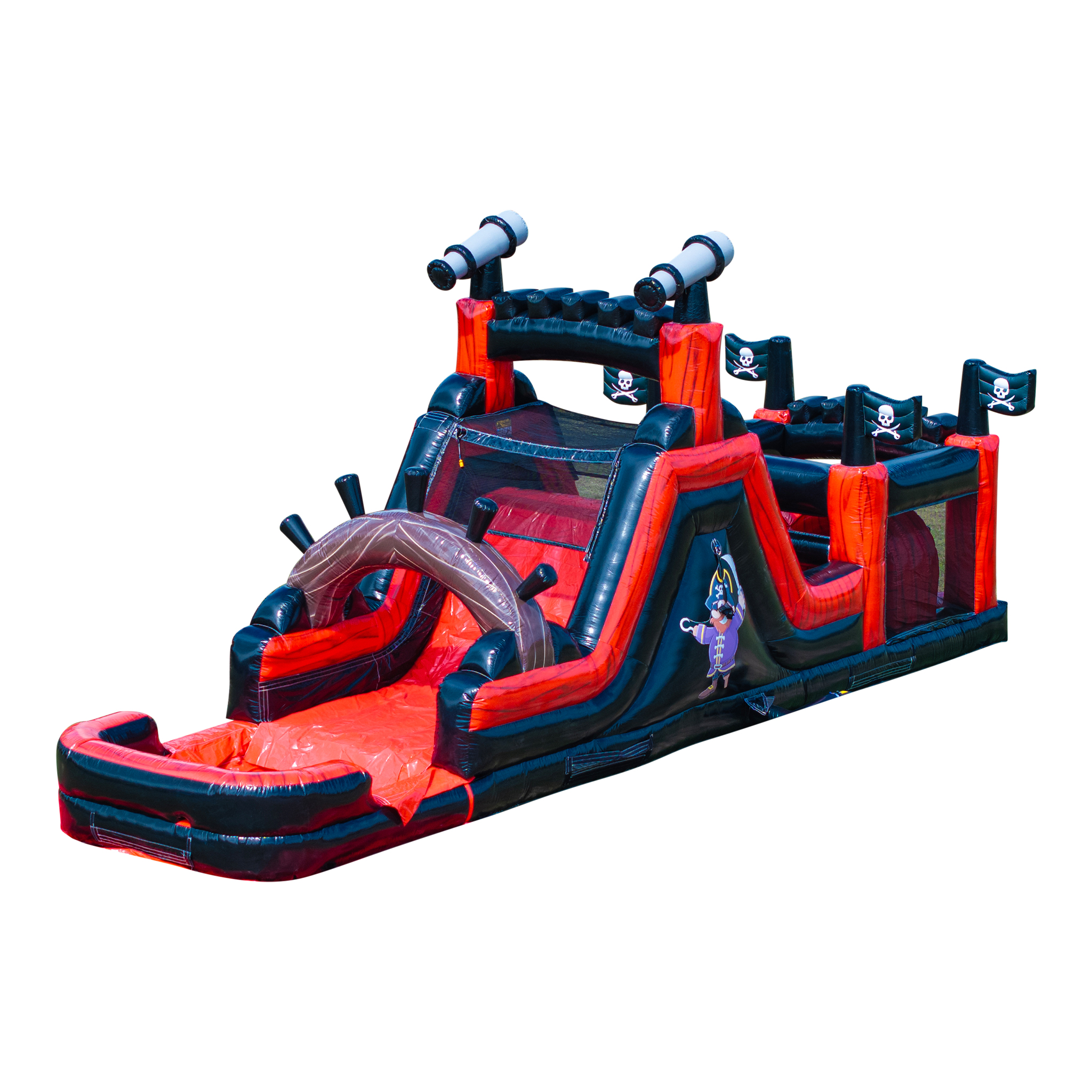 40' Pirate Run Obstacle Course (wet/dry) - Bounce House Rentals Tulsa